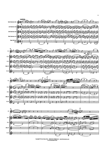 Mozart Clarinet Quintet, K 581 for clarinet & clarinet quartet | CAMco ...