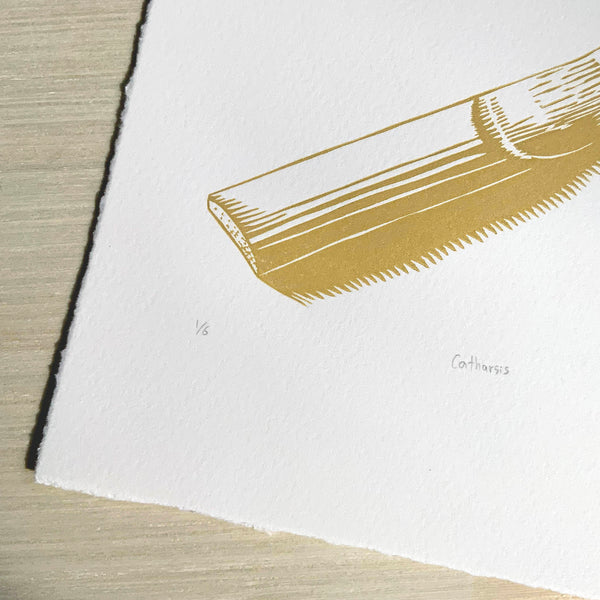 Catharsis: Handmade Clarinet Linocut Art Print | CAMco – CAMco Music, LLC