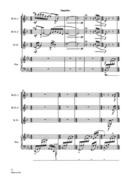 Benton, Brittney: Impulse, for Clarinet Trio & Piano | CAMco – CAMco ...