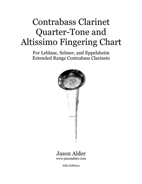 Alder: Contrabass Clarinet Quarter-Tone & Altissimo Fingering Chart ...