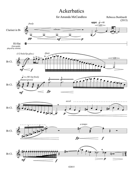 Burkhardt, Rebecca: Ackerbatics, for Clarinet & Hi-Hat | CAMco – CAMco ...