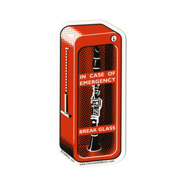 Emergency Clarinet Box Vinyl Sticker | CAMco – CAMco Music, LLC