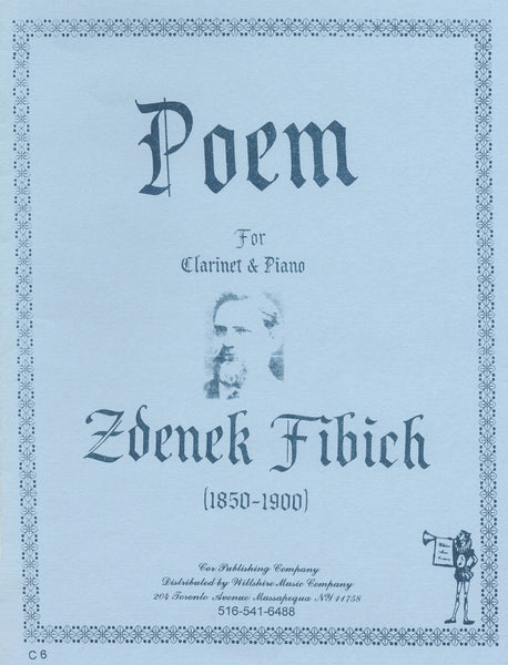 Fibich, Zdeněk: Poem, Op. 39a, arranged for clarinet & piano | Cor ...