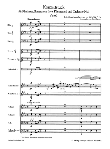 Mendelssohn: Concert Piece No. 1, Op. 113, full score | Breitkopf ...