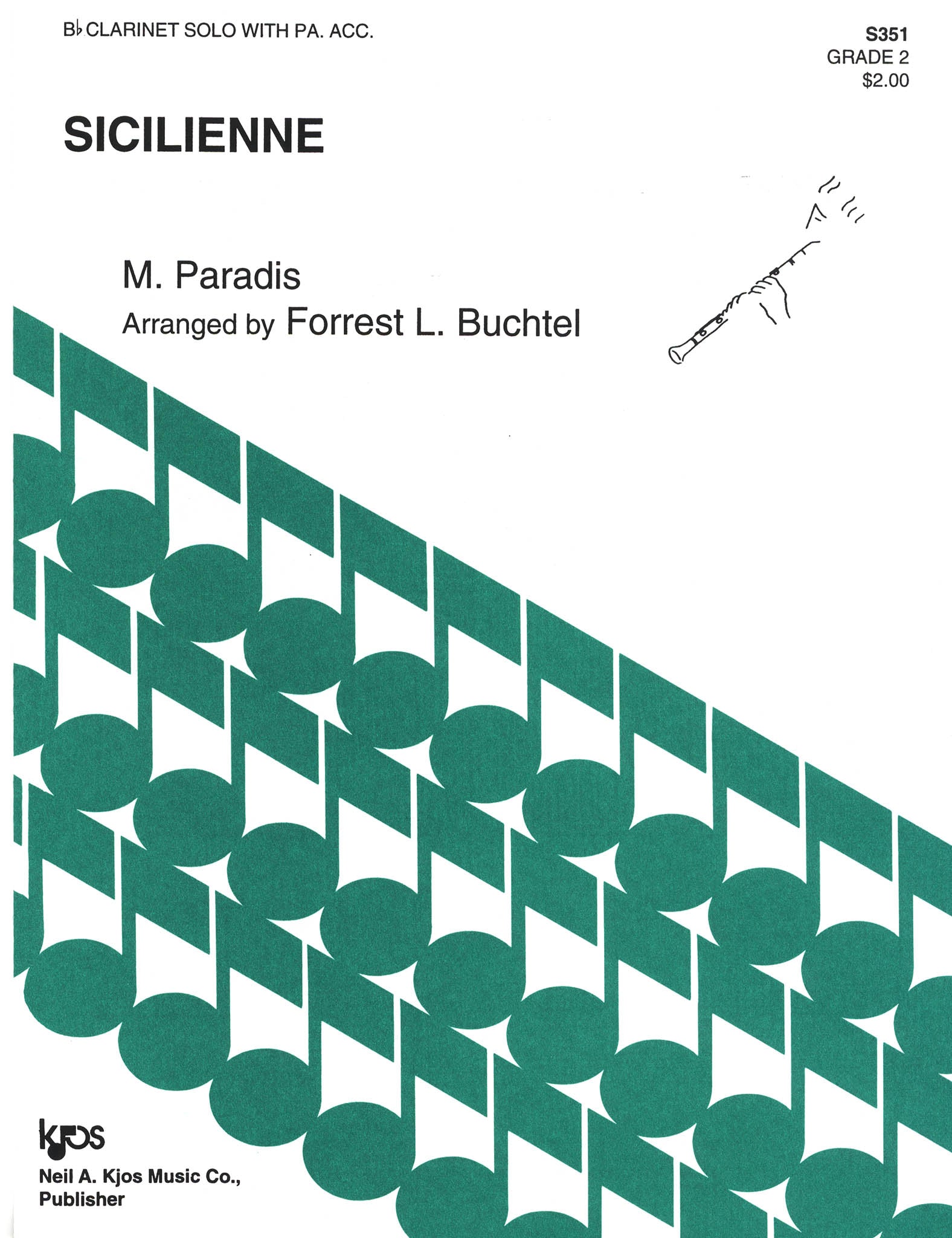 Dushkin (attrib. Paradis): Sicilienne, for clarinet & piano | CAMco ...