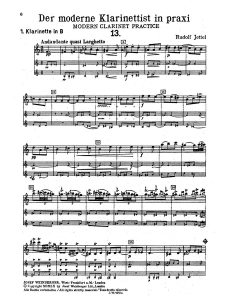 Jettel, Rudolf: Modern Clarinet Practice, Book 3 | CAMco – CAMco Music, LLC