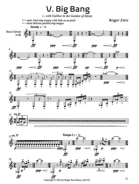 Roger Zare / Andy Hudson: Space Bass, advanced clarinet etudes | CAMco ...